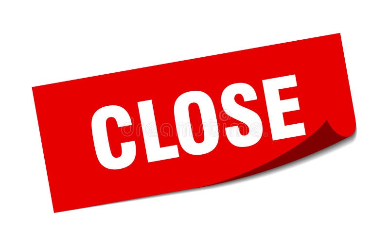 Close sticker. stock vector. Illustration of square - 153876219