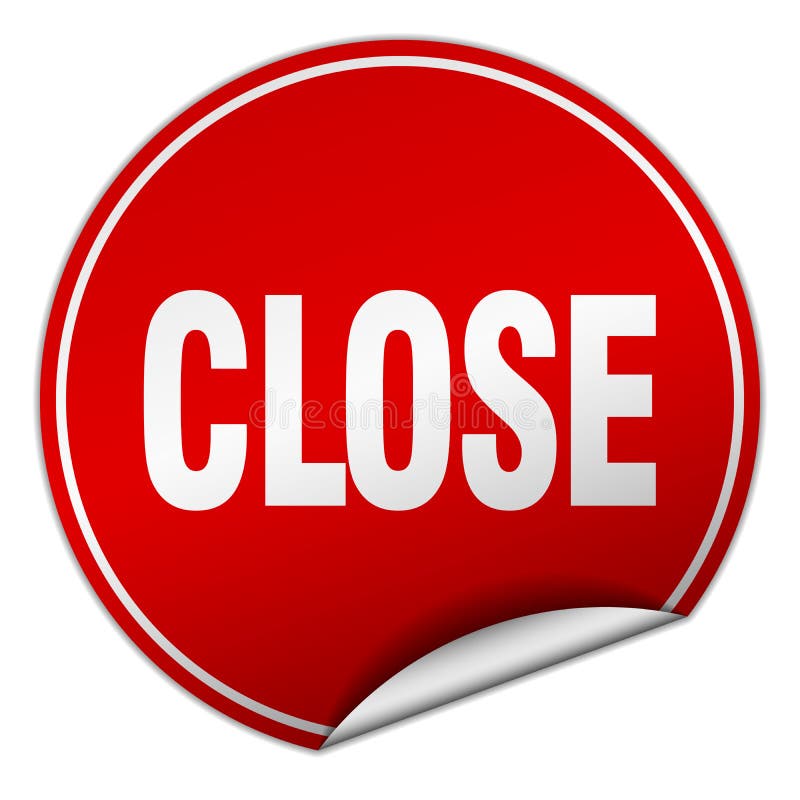 Close sticker. stock vector. Illustration of square - 153876219