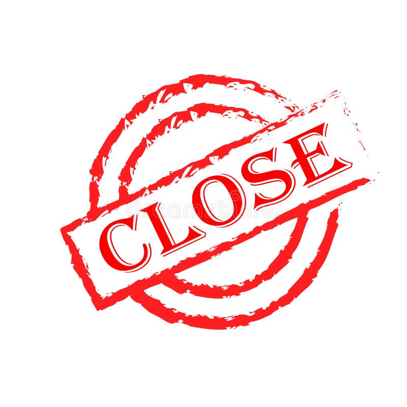 Close Stop Stamp Vector Illustrations Stock Illustration - Illustration ...