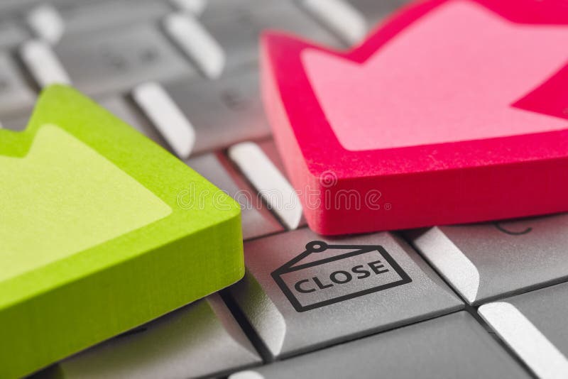 Close Symbol on a Computer Keyboard with Arrow Signals Stock Image ...