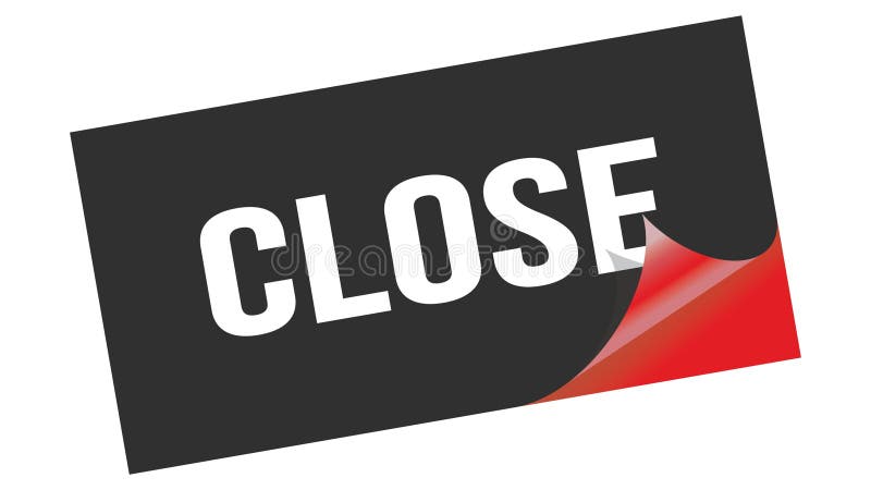 Close Sticker Stock Illustrations – 6,041 Close Sticker Stock ...