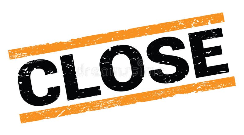 CLOSE Text on Orange Rectangle Stamp Sign Stock Illustration ...