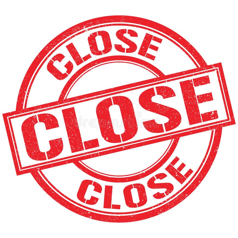 CLOSE Text Written on Red Stamp Sign Stock Illustration - Illustration ...