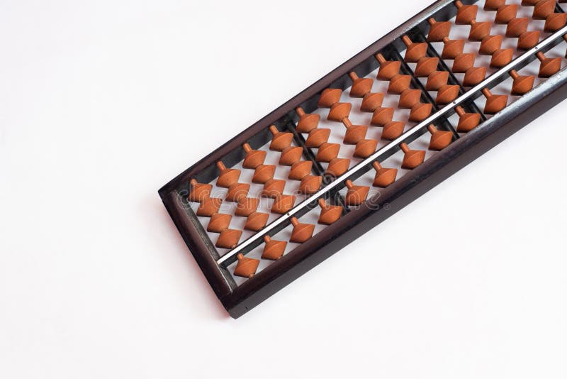 Old Abacus on White Isolated Background Stock Image - Image of ...