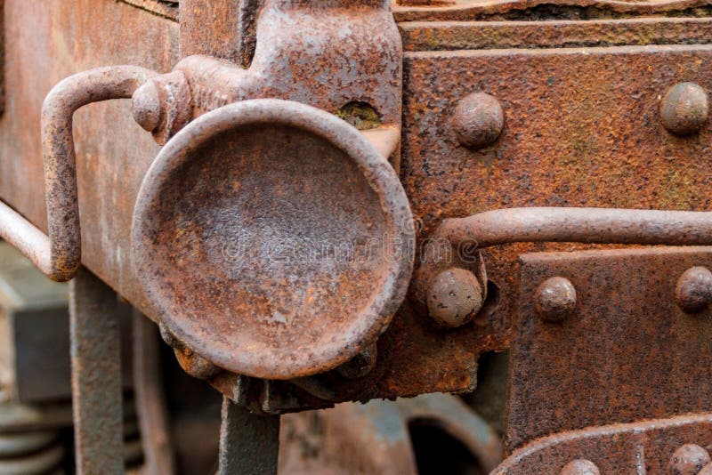 Close Up of Abandoned Coal Freight Train Car. Stock Image - Image of ...
