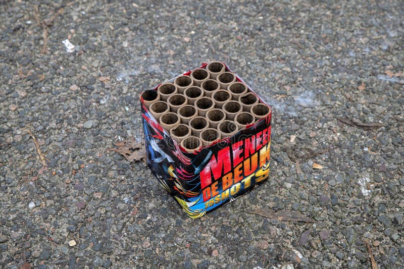 Close Up Above View Used Fireworks at Amsterdam the Netherlands 1-1 ...