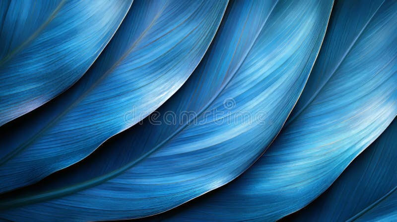 Close-Up, Abstract Background of Blue Curve Tropical Leaves Texture ...