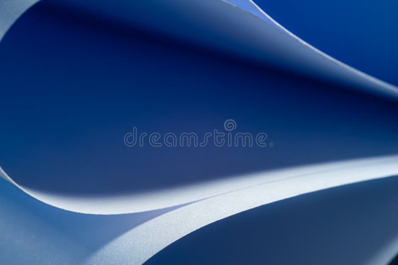 Close Up Abstract with Bent Paper Background ,selective Focus;blue ...