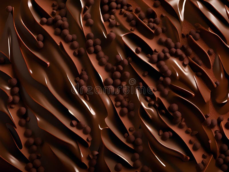 Close Up Abstract Chocolate Background Stock Illustration ...