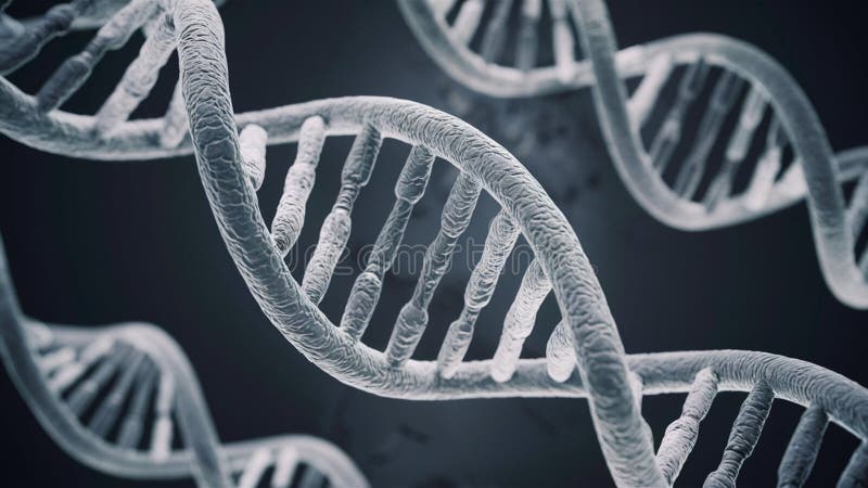 Close-up of Abstract Colored DNA Strands Stock Illustration ...