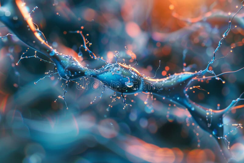 Abstract Neuron Visualization Stock Illustration - Illustration of ...