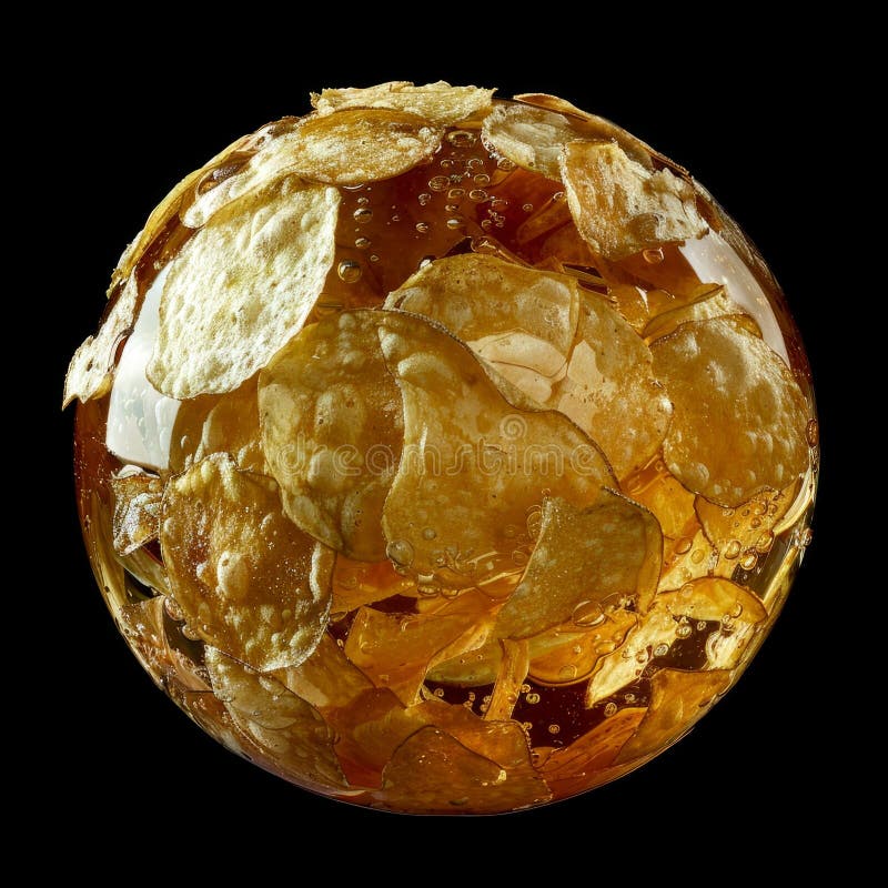 Close-up Artistic Image of a Spherical Object with Translucent Layers ...