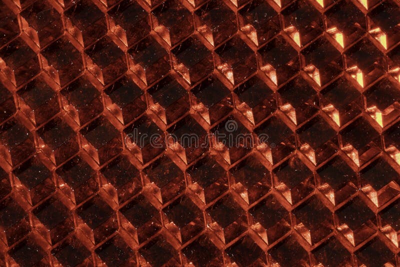 A Close Up Abstract Macro Photo of a Plastic Orange Reflector Stock ...