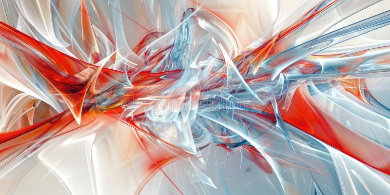 The Close Up Abstract Blue and Red Mixing Each Other in White ...