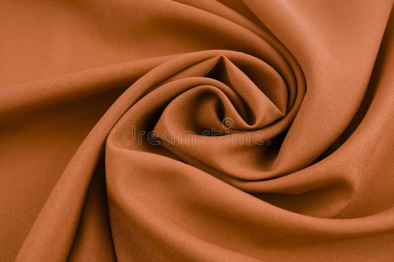 Close Up Abstract Textile Background of Dark Brown Folded Pleats of ...