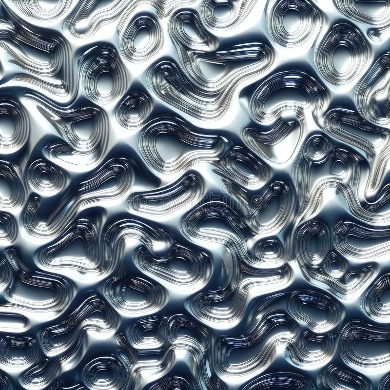 Abstract Wavy Metal Texture Background, AI Generated Stock Illustration ...