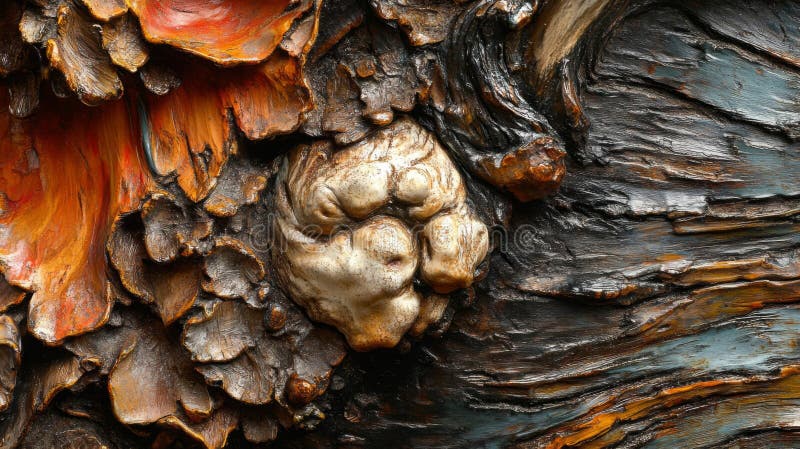 Close-Up Abstract Wood Texture with Rich Colors Stock Illustration ...