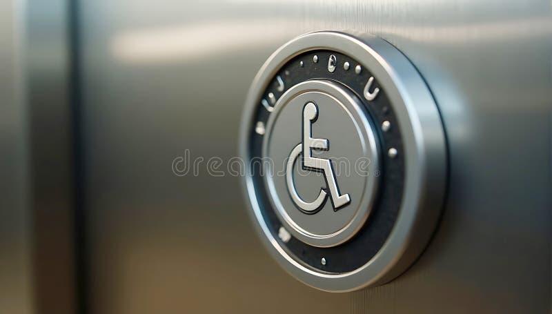 A Close-up of an Accessible Elevator Button with Braille and Raised ...