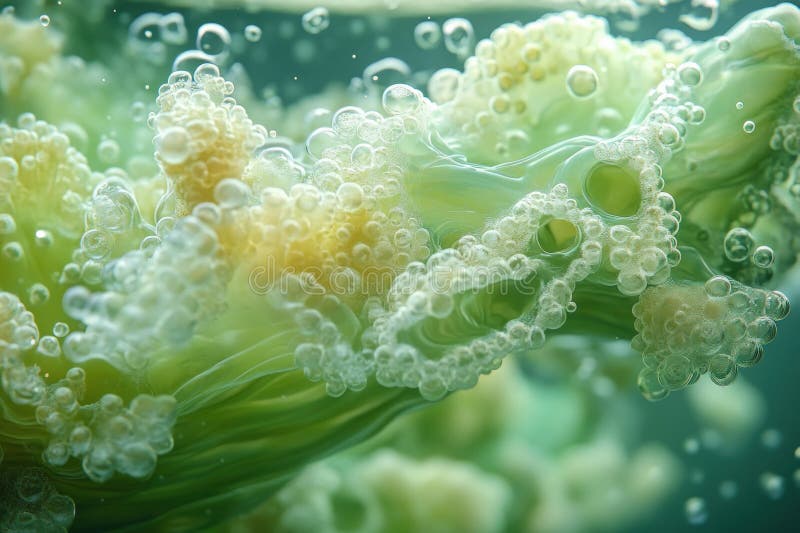 A Close-up of Acetabularia Algae, Detailed and Scientific, Marine Theme ...