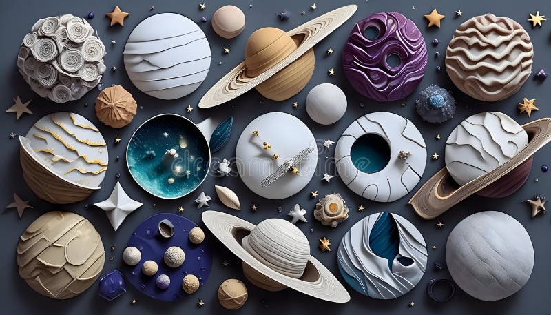 Close Up Achromatic Colors Depicting Outer Space on Digital Art Concept ...