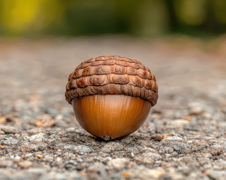 Close-up of an Acorn on the Ground. Stock Illustration - Illustration ...