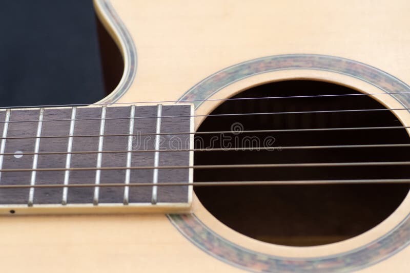 Close-Up Acoustic Guitar Strings Stock Image - Image of jazz, electric ...