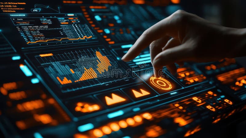 Close-up on Advanced Data Analysis User Interface and Dashboard ...