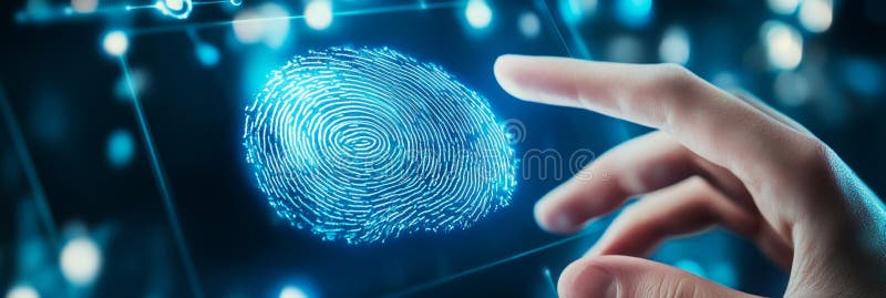 A Close-up of Advanced Fingerprint Analysis Technology in a Modern ...