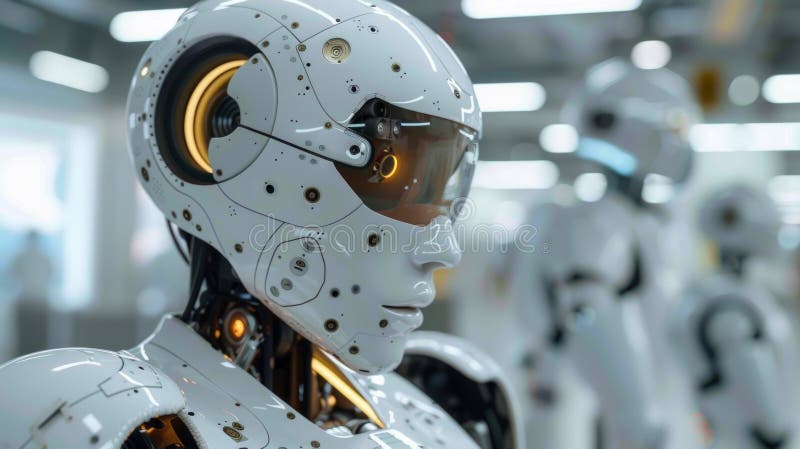 Close-up of an Advanced Humanoid Robot Stock Photo - Image of closeup ...