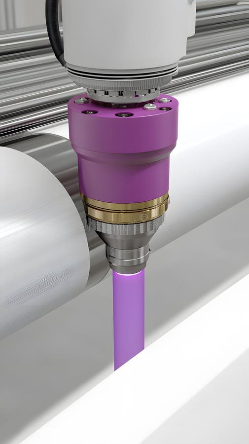 Close-up of Advanced Industrial Laser Cutting Tool Stock Illustration ...