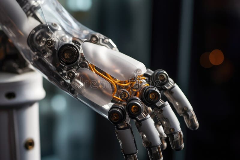 Close-up of Advanced Robotic Hand Grip Stock Illustration ...