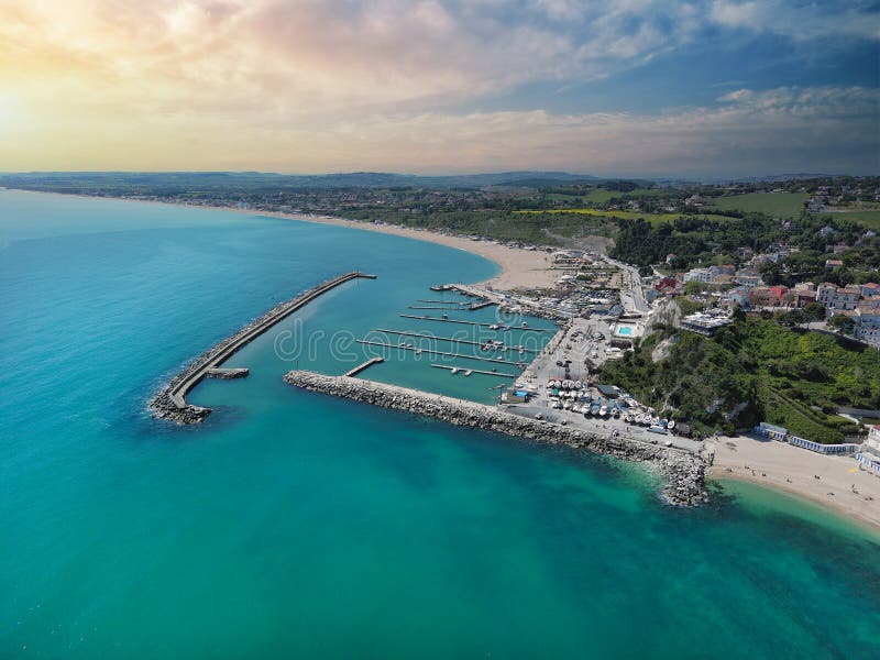 Close Up Aerial View of the Port Stock Image - Image of blue, beach ...