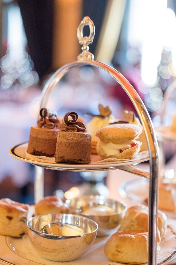 Close Up of Afternoon Tea Set. Stock Image - Image of bakery, plate ...