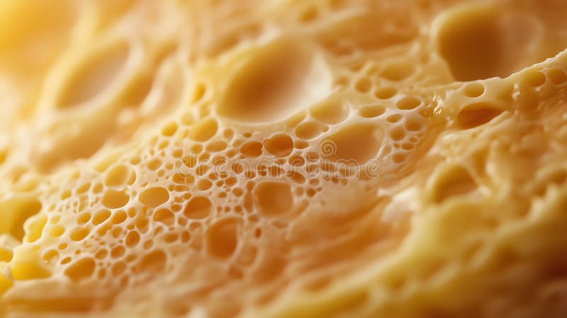 Close-up of Aged Swiss Cheese with Complex Hole Patterns Stock Photo ...