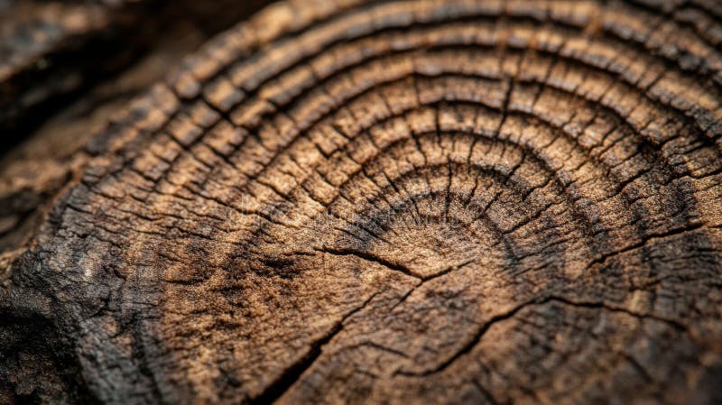 Close Up of Aged Wood Showing Growth Rings Stock Illustration ...