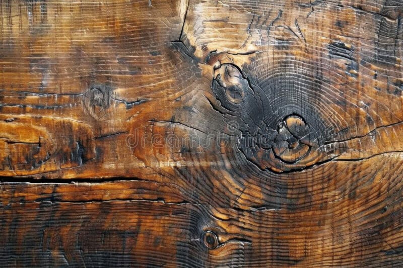 Close-up of an Aged Wooden Board Featuring Intricate Grain Patterns and ...