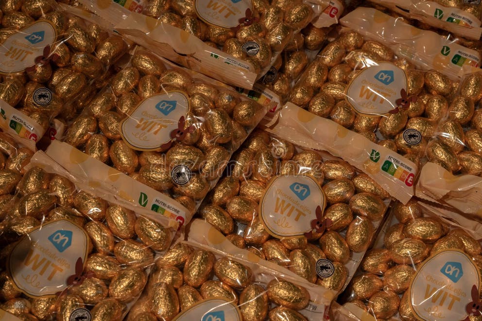 Close Up AH Easter Chocolate Eggs at Amsterdam the Netherlands 22-4 ...