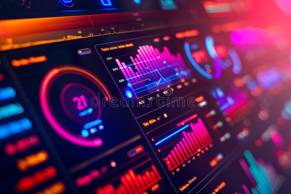 Closeup of an AIpowered Analytics Dashboard Illustrating the Precision ...