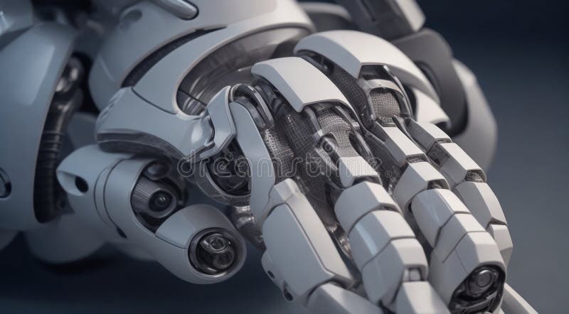 Close-up of AI Robot Hand, AI Robot Hand on Technology Background ...