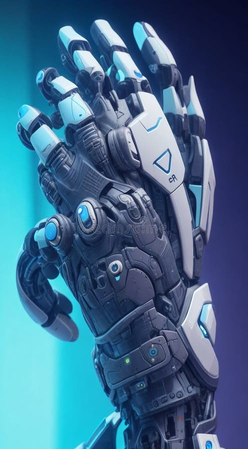 Close-up of Ai Robots Hand, Ai Robot Hand on Dark Background, AI Robot ...