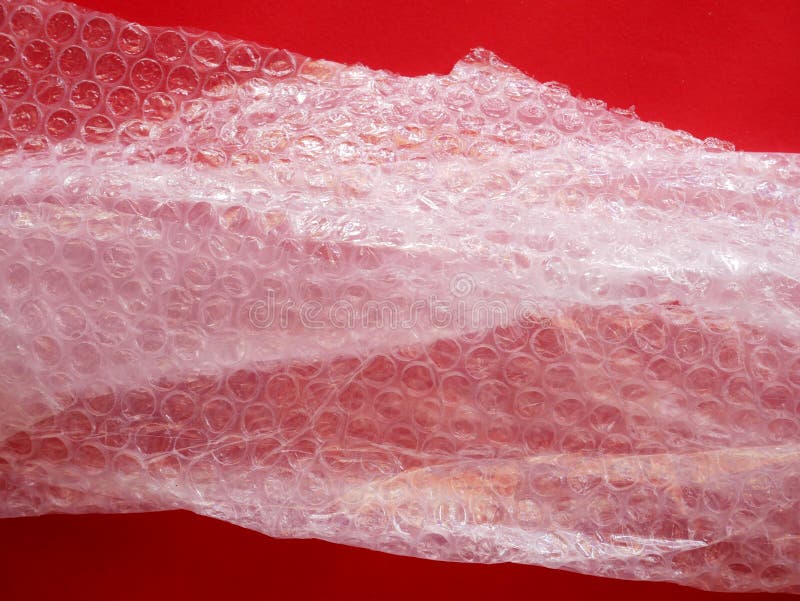 Close Up Air Bubble Warp Protection Goods. Plastic Warp Industrial ...