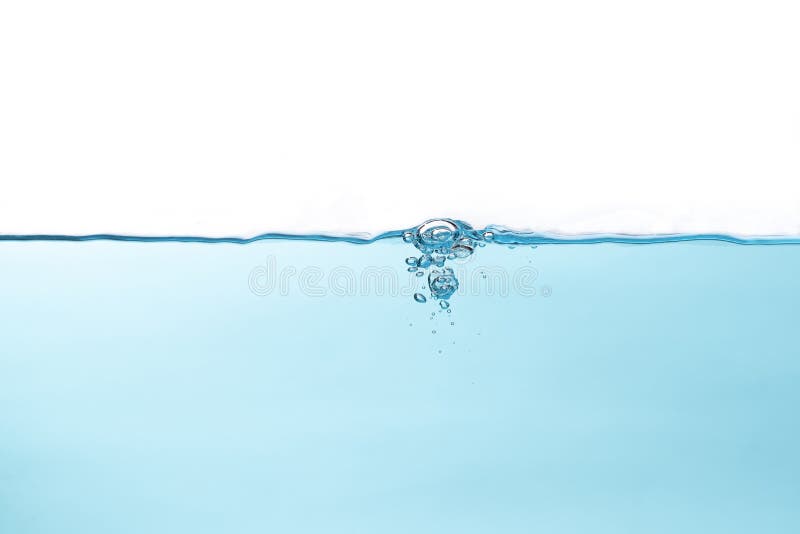 Close Up of Air Bubble and Water Splash,Water Splash Isolated on White ...