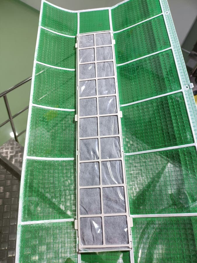 Photo Air Conditioner Filter Panel Inside a Building. Stock Image ...