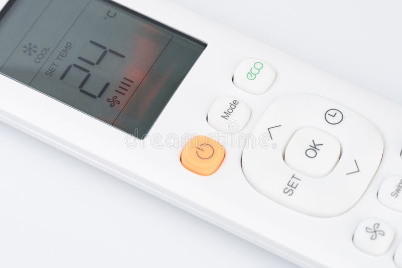 Close Up of Air Conditioner Remote Control Stock Image - Image of ...