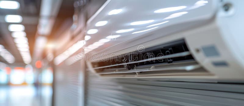 Close Up of an Air Conditioner in a Room Stock Image - Image of ...