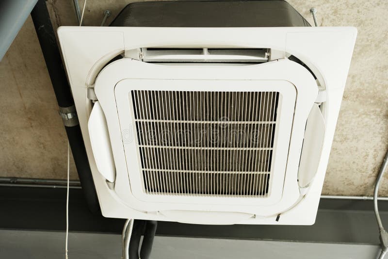 Air Conditioning Central System Installed on the Ceiling Stock Photo ...
