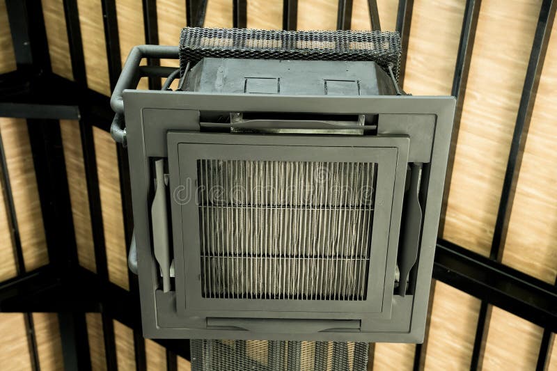 Air Conditioning Central System Installed on the Ceiling Stock Image ...