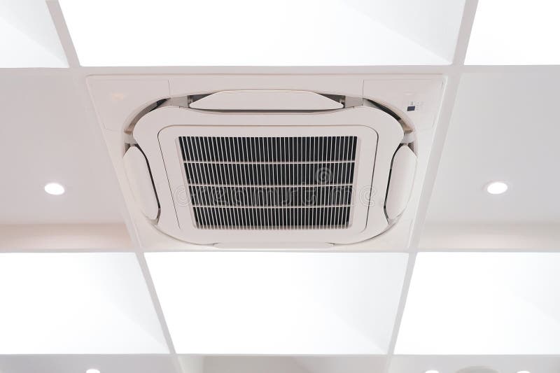 Air Conditioning Central System Installed on the Ceiling Stock Image ...