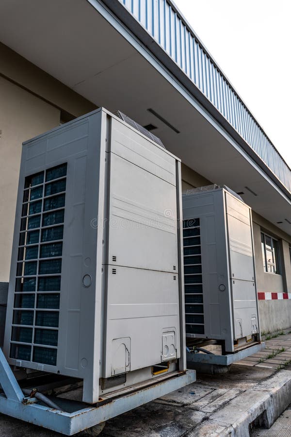 Air Conditioner Compressor Unit Installed Outdoor Stock Photo - Image ...
