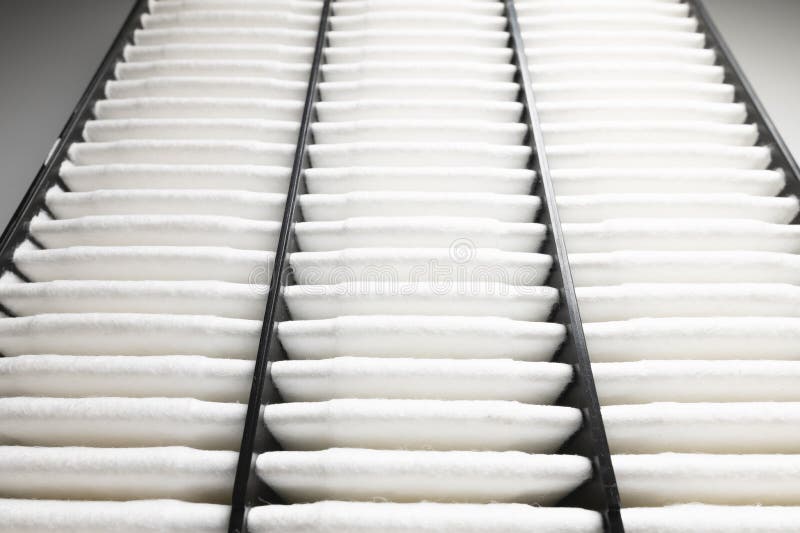 Close-up of an Air Filter of an Internal Combustion Engine. Baffled ...